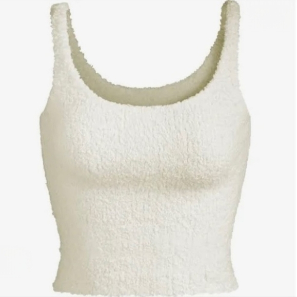SKIMS | Tops | Skims Cozy Boucle Knit White Tank Top | Poshmark